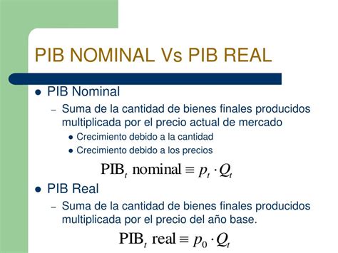 Ejemplo De Pib Nominal