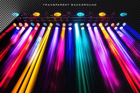Premium Psd Neon Stage Lighting On Transparent Background