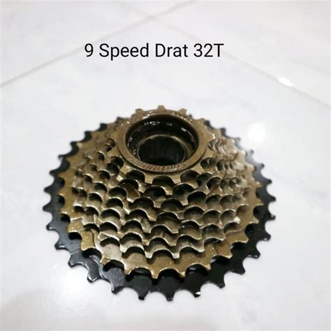 Jual SPROCKET FREEWHEEL DRAT ULIR 9 SPEED 32T TAYA GIR BELAKANG SEPEDA