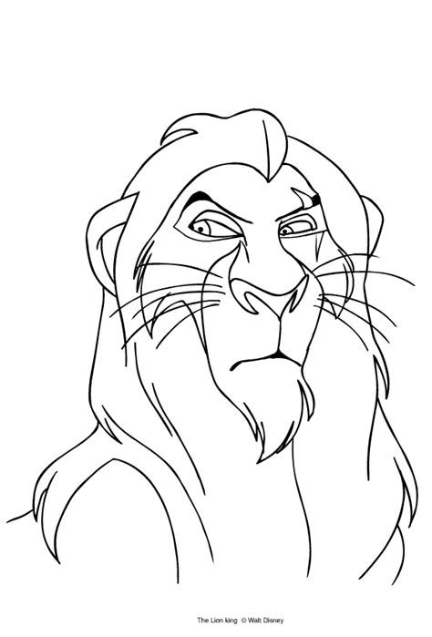 Disegno Di Scar De Il Re Leone Da Colorare