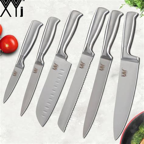 XYJ 7CR17 Stainless Steel Knives Japanese Style Kitchen Knives Set