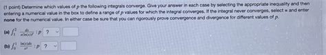 Solved 1 Point Determine Which Values Of P The Following Chegg