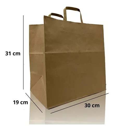 Sacola Papel Kraft Delivery 31x19x30 50unid Promoção Parcelamento