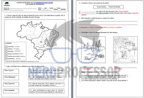 Prova Climas Do Brasil Nerdprofessor