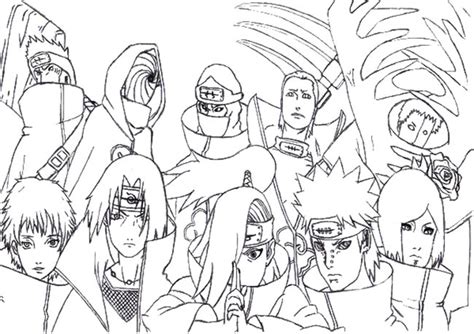 45 Desenhos Da Akatsuki Para Imprimir E Colorir Pintar