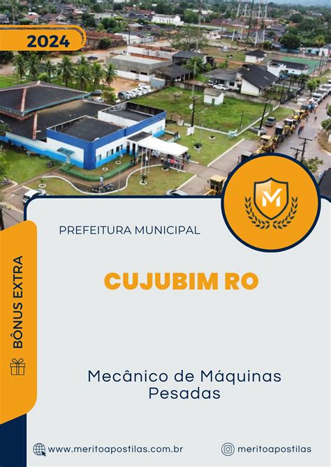 Apostila Mecânico de Máquinas Pesadas Prefeitura Cujubim RO 2024