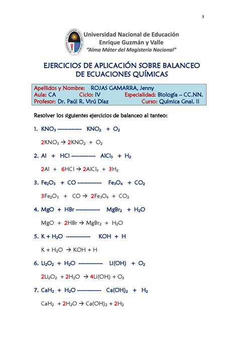 Ecuaciones I Nicas Completa Y Neta Balanceo Por Tanteo Iones The Best