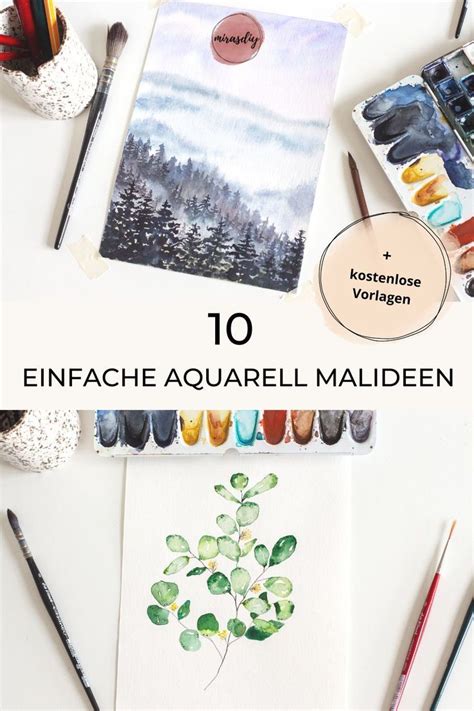 10 Einfache Aquarell Malideen Aquarell Aquarellfarben Kostenlose