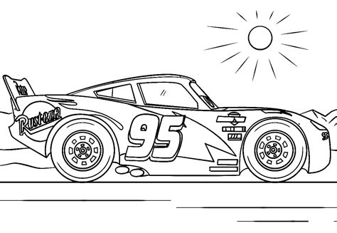 Dibujo De Rayo Mcqueen De Cars Disney Para Colorear Dibujos Para