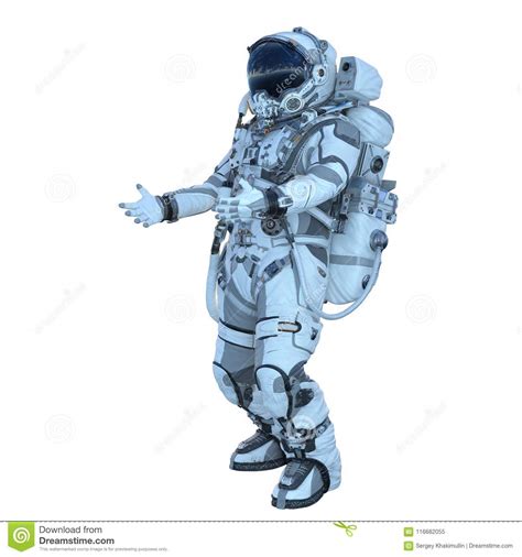 Astronauta En Blanco Técnicas Mixtas Imagen de archivo Imagen de mano