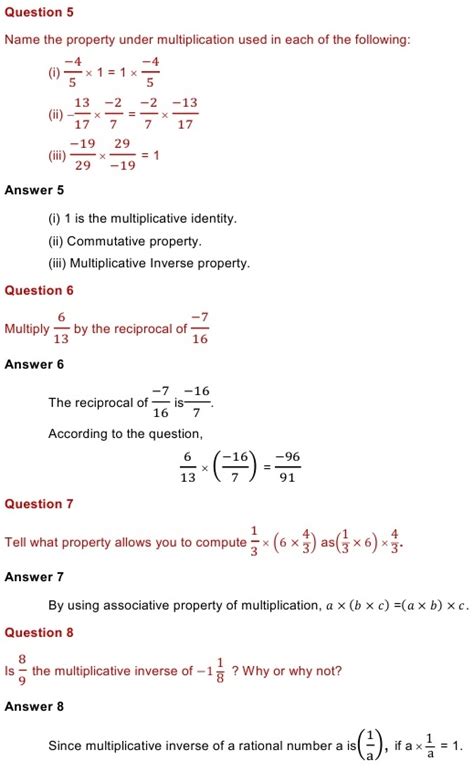 ncert solutions for class 8 mathematics chapter 1 rational numbers exercise 1 1
