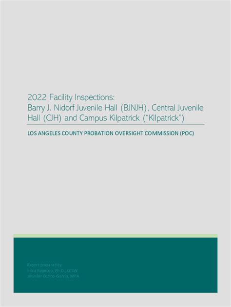 Fillable Online File Lacounty 2022 Facility Inspections Los Angeles