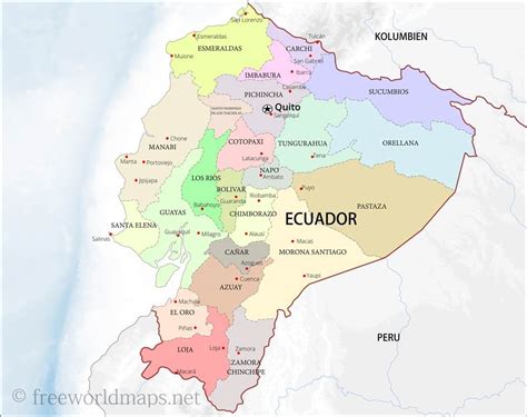 Karte Von Ecuador Freeworldmaps Net