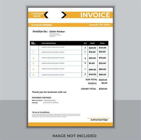 Premium Vector Business Invoice Design Template