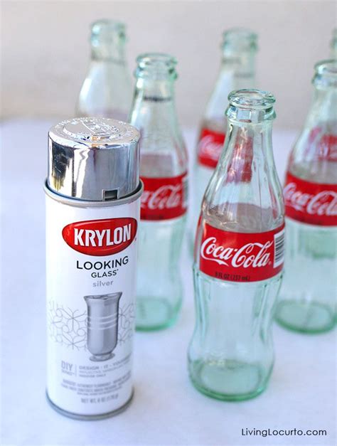 How To Make A Mercury Glass Centerpiece Glass Coke Bottles Coke