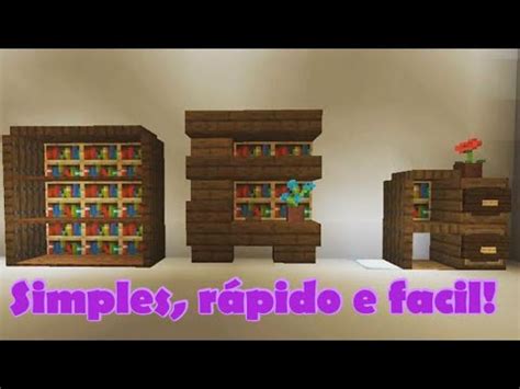 Como Fazer Tres Estantes De Livros Minecraft Pe Simples F Cil E
