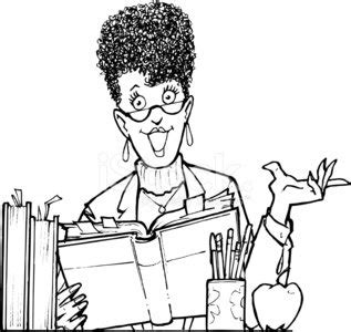 Clip Art Teacher Reading