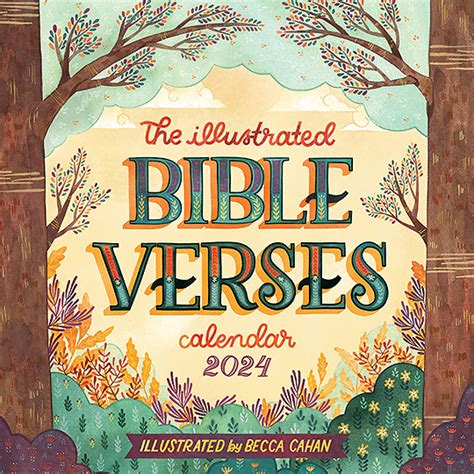 The Illustrated Bible Verses Wall Calendar Cokesbury