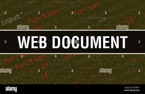web document concept with random parts of program code web document text written on programming