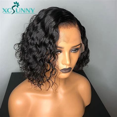 Xcsunny 13x6 Curly Preplucked Lace Front Human Hair Wigs With Baby Hair