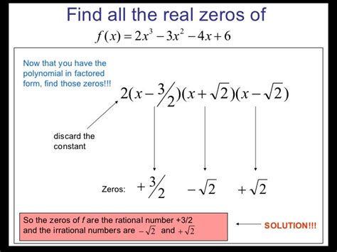 finding all real zeros of a polynomial with examples second example