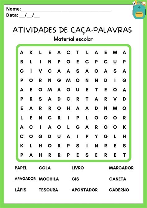 Atividades De Ca A Palavras Para E Ano