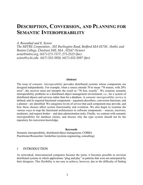 pdf description conversion and planning for semantic interoperability