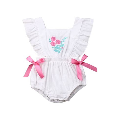 Bordado Flor Bodysuit Para Meninas Da Princesa Da Menina De Flor Do