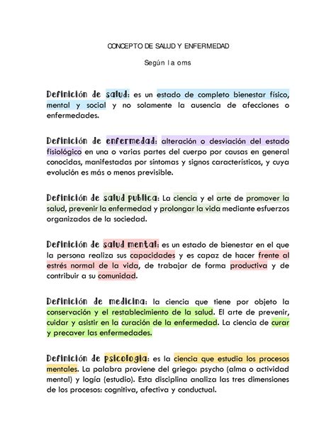 Concepto De Salud Y Enfermedad En Psicolog A Colegio De Psic Logos Sj