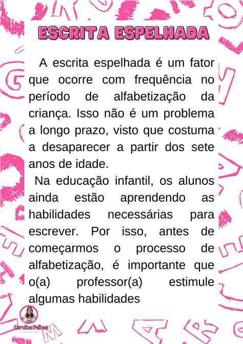 O que fazer quando a criança escreve espelhado dicas de atividades