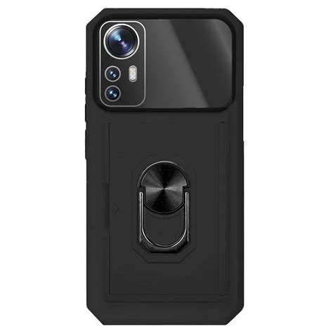 Capa Xiaomi 12X 5G Armor Cartões Anel Preto Copertini
