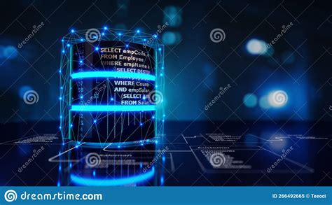 sql structured query language code on computer monitor and server room background royalty free