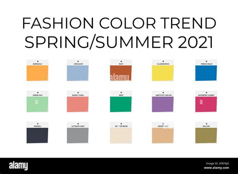 Fashion Color Trend Spring Summer 2021 Trendy Colors Palette Guide