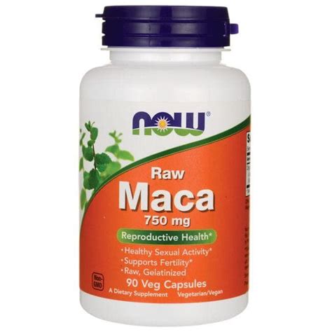 NOW Foods Raw Maca 750 Mg 90 Veg Caps Swanson Health Products