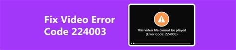 This Video Cannot Be Played Error Code Solved