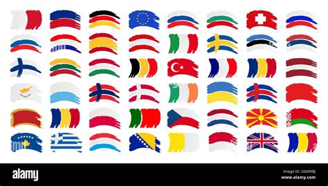 Todas Las Banderas De Europa Y Todos Los Conjuntos De Vectores De