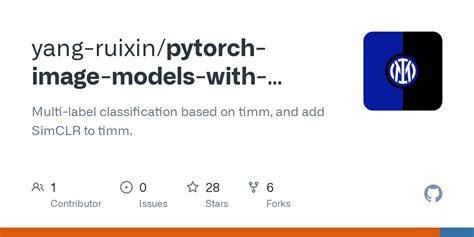 GitHub Yang Ruixin Pytorch Image Models With Simclr Multi Label
