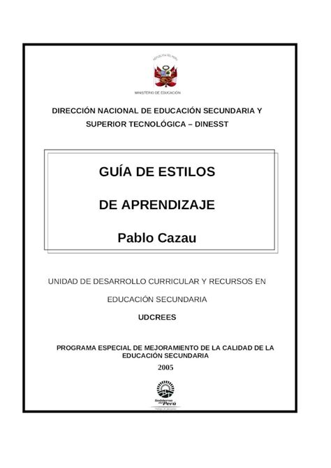 DOC Guía de Estilos de Aprendizaje Cazau DOKUMEN TIPS