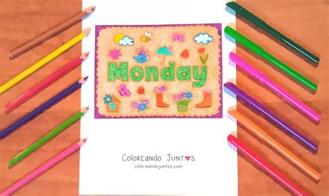 15 Dibujos de Días de la Semana en Inglés para Colorear Gratis