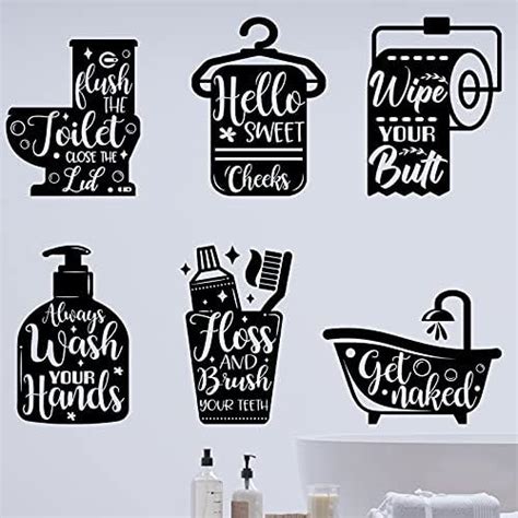 Amazon Nc Home Stickers Toilet Rules Bathroom Decals Wall Quotes