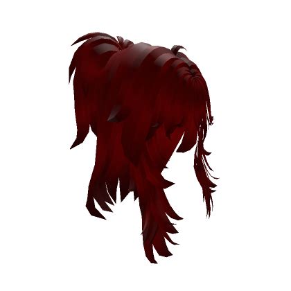Red Wolf Cut Hair W Gyaru Ponytail Roblox
