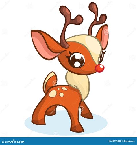 Ilustração Bonito Do Vetor Da Rena Do Natal Ilustração do Vetor
