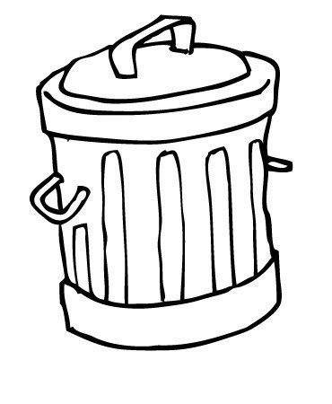 Recipiente De Basura Para Colorear Dibujo Views