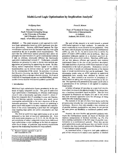 multi level logic optimization by implication analysis ieee conference publication ieee xplore