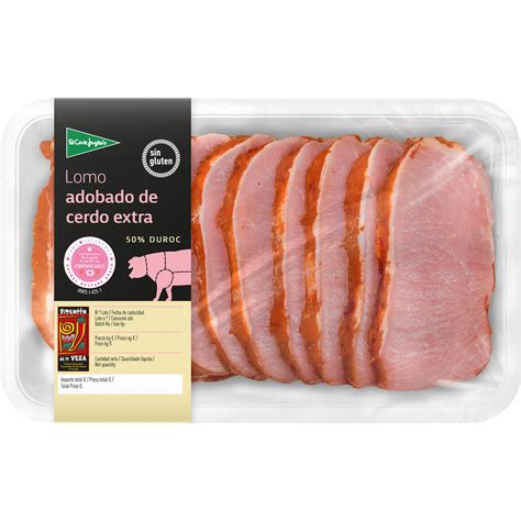 Comprar Lomo De Cerdo Extra 50 Duroc Adobado Sin Gluten Peso