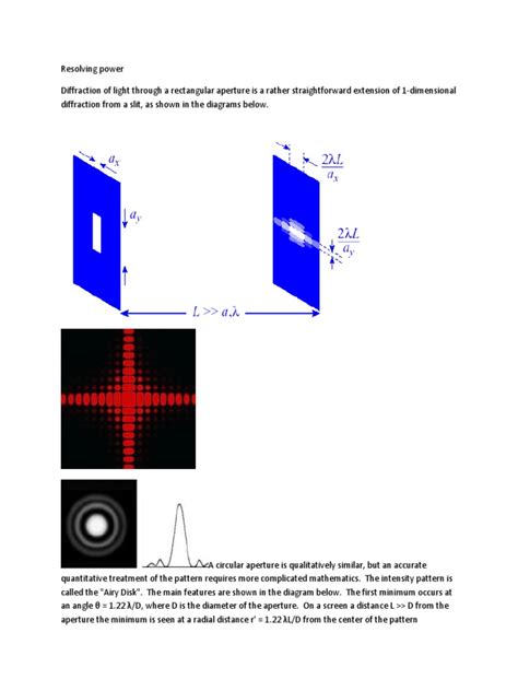 resolving pdf angular resolution diffraction