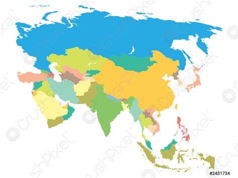 Colorful Political Map Of Western Southern And Eastern 40 OFF