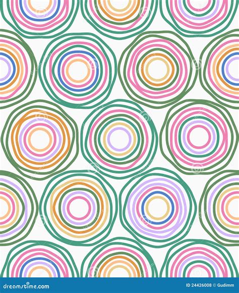 Vector Multicolor Circles Seamless Pattern Stock Vector Illustration