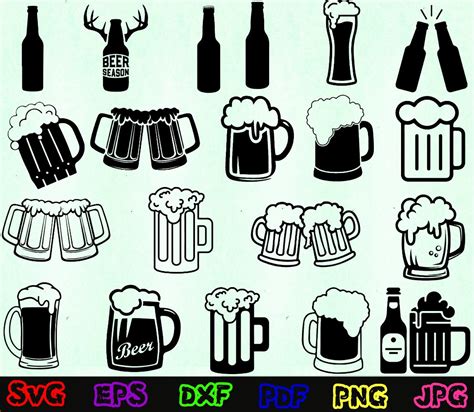 Art Collectibles Digital Beer Cartoon Svg Alcohol Svg Beer Clipart