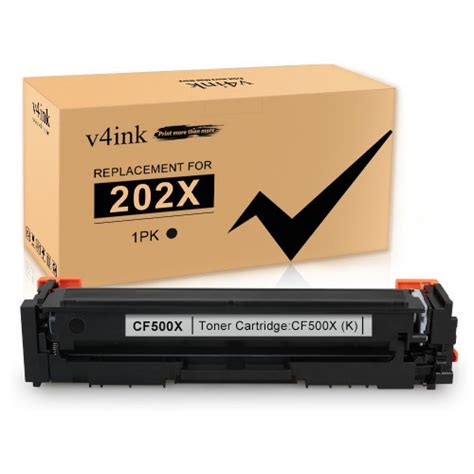 V4ink HP 202X CF500X Compatible Black Toner Cartridge High Yield 1 Pack